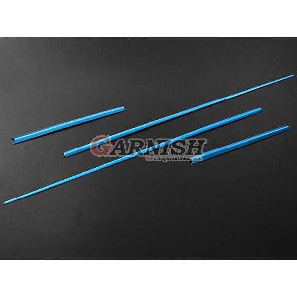 特価SALE トヨタ プリウス 50系 サイドドアモール ブルー ステンレス カスタムパーツ 4PCS EX611-BMS07 ...