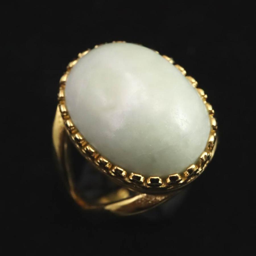 糸魚川翡翠 ヒスイ 20mmオーバル リング フリーサイズ 18KGP 8.6g 【榎本通商23384】 : 榎本通商 - 通販 - Yahoo!ショッピング