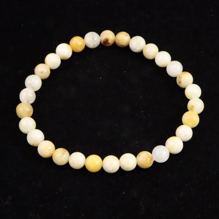 H&E社 ハニー＆クリーム アゼツライト(AZOZEO) 6mm玉ブレスレット 証明書付 9.5g 【榎本通商43129】 : 榎本通商 ...