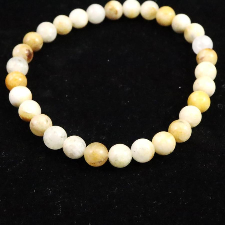 H&E社 ハニー＆クリーム アゼツライト(AZOZEO) 6mm玉ブレスレット 証明書付 9.5g 【榎本通商43129】 : 榎本通商 ...