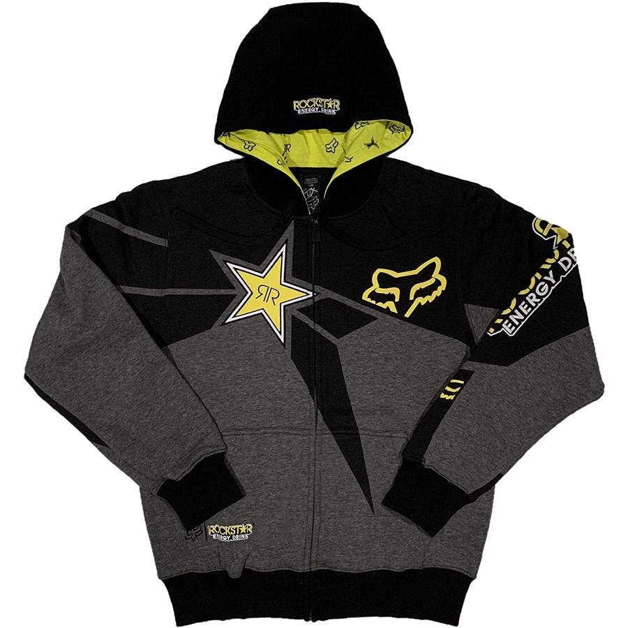 [並行輸入品] FOX Racing Rockstar Energy フォックス ロックスターエナジー スポンサード ジップアップパーカー ...