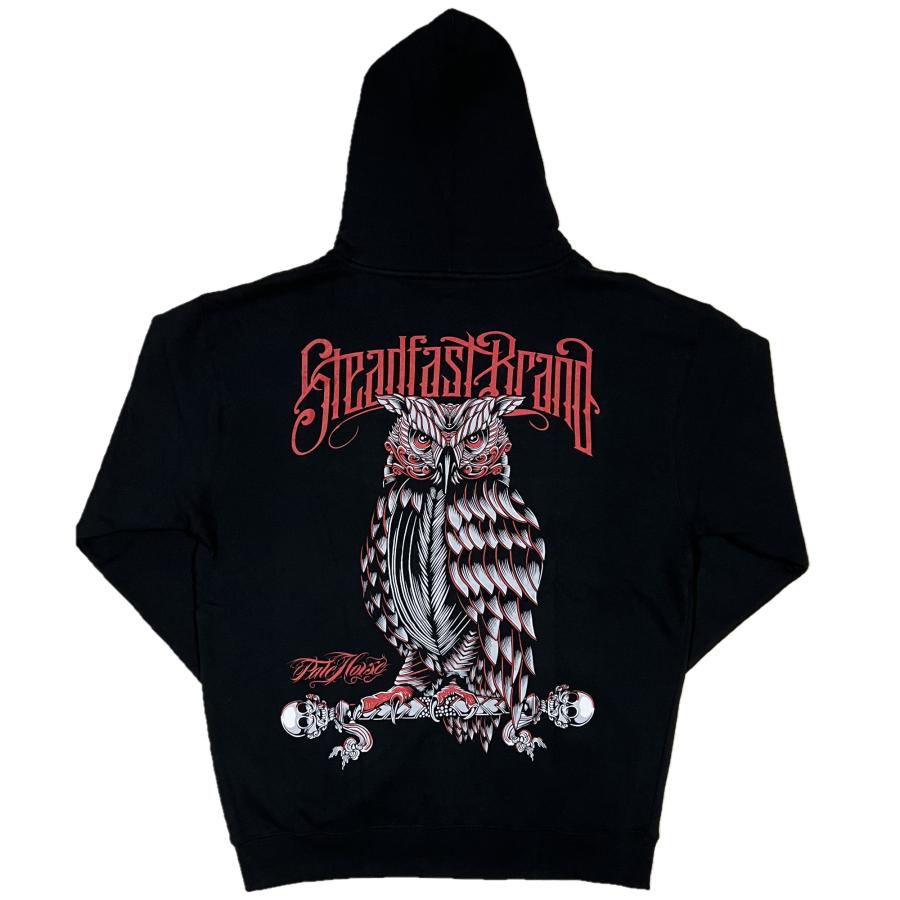 [並行輸入品] Steadfast brand ステッドファストブランド Perched Owl tattooデザインプリント プルオーバー ...