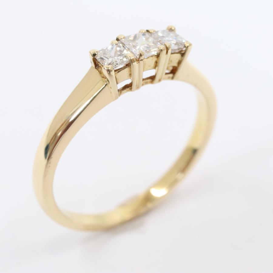 ジュエリー リング K18YG ダイヤモンド 0.3CT 約9号 ＃49 US.4(3/4) 仕上げ済み 【中古】 / 10857 YMRE : エンリッチYahoo!店 - 通販 ...