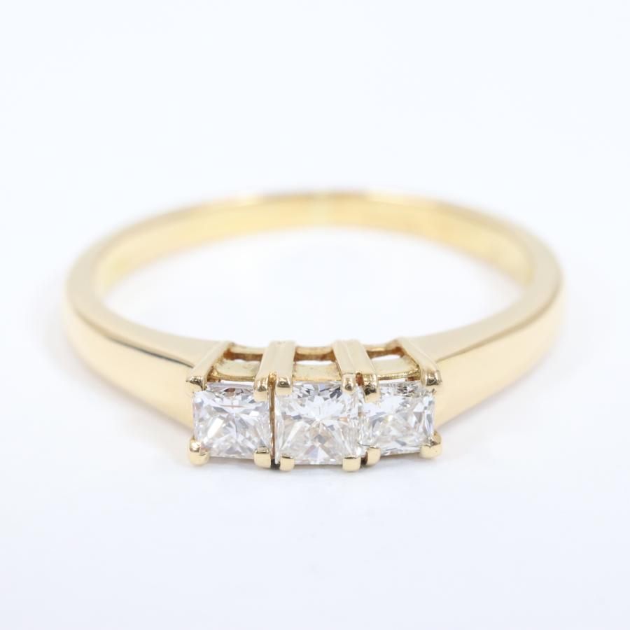 ジュエリー リング K18YG ダイヤモンド 0.3CT 約9号 ＃49 US.4(3/4) 仕上げ済み 【中古】 / 10857 YMRE : エンリッチYahoo!店 - 通販 ...