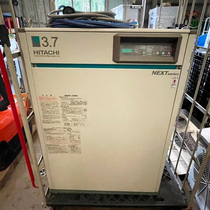 【送料無料】小型空気圧縮機 POD-3.7MNP5 日立産機 2017年 コンプレッサー 中古 【見学 千葉】【動産王】 : 動産王 - 通販 - Yahoo!ショッピング