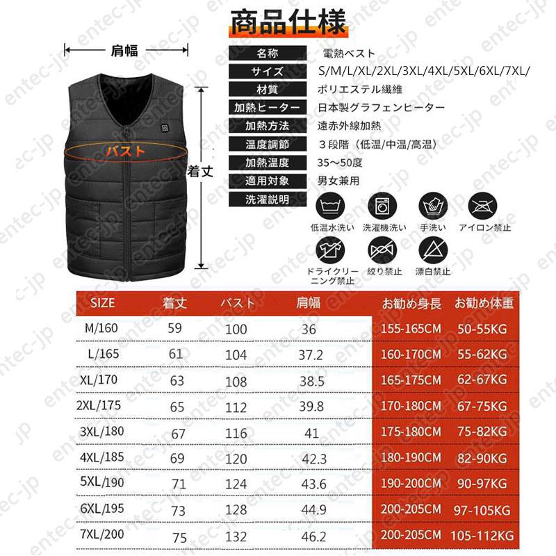 電熱 ベスト 2025強化版 電熱ベスト 日本製ヒーター バッテリー付き