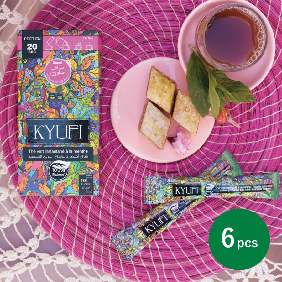 KYUFI インスタントミントティー 15本入×6箱 〈グリーン / ブラック〉微糖・無糖 : entre square ヤフー店 - 通販 ...