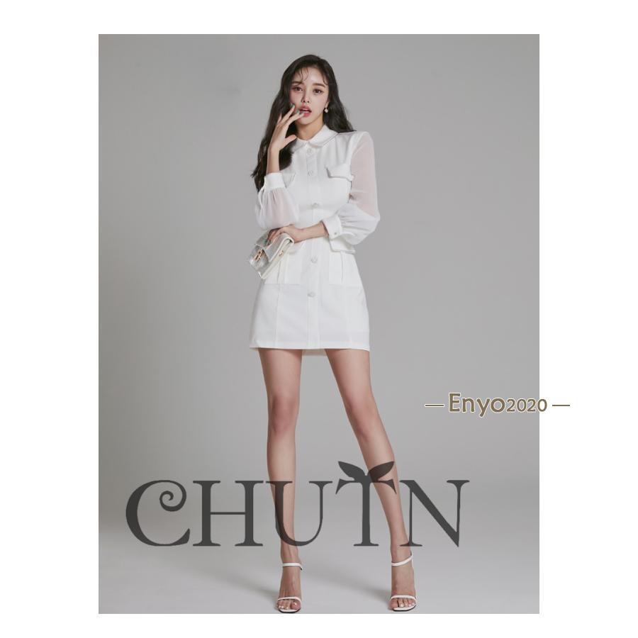 白スーツワンピースタイトワンピースミニ 長袖チュールドッキングワンピース 着痩せ 韓国風 ワンピーススーツ 夏物 スーツワンピース スーツ 高級感 気質 大人 : ネットファミリー - 通販 ...