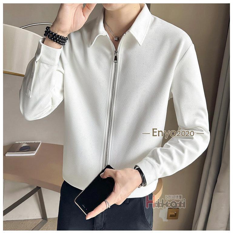 長袖 シャツ ジップシャツ メンズ 白 黒 ジップアップシャツ ZIP 長袖 シャツ ジップシャツ メンズ 白 黒 ジップアップシャツ ZIP