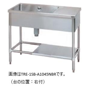タニコー 一槽台付シンク(バックガードなし) 型式：TRE-1SB-A1045NB 送料無料（メーカーより直送）メーカー保証付 : 空調店舗厨房センター - 通販 - Yahoo!ショッピング