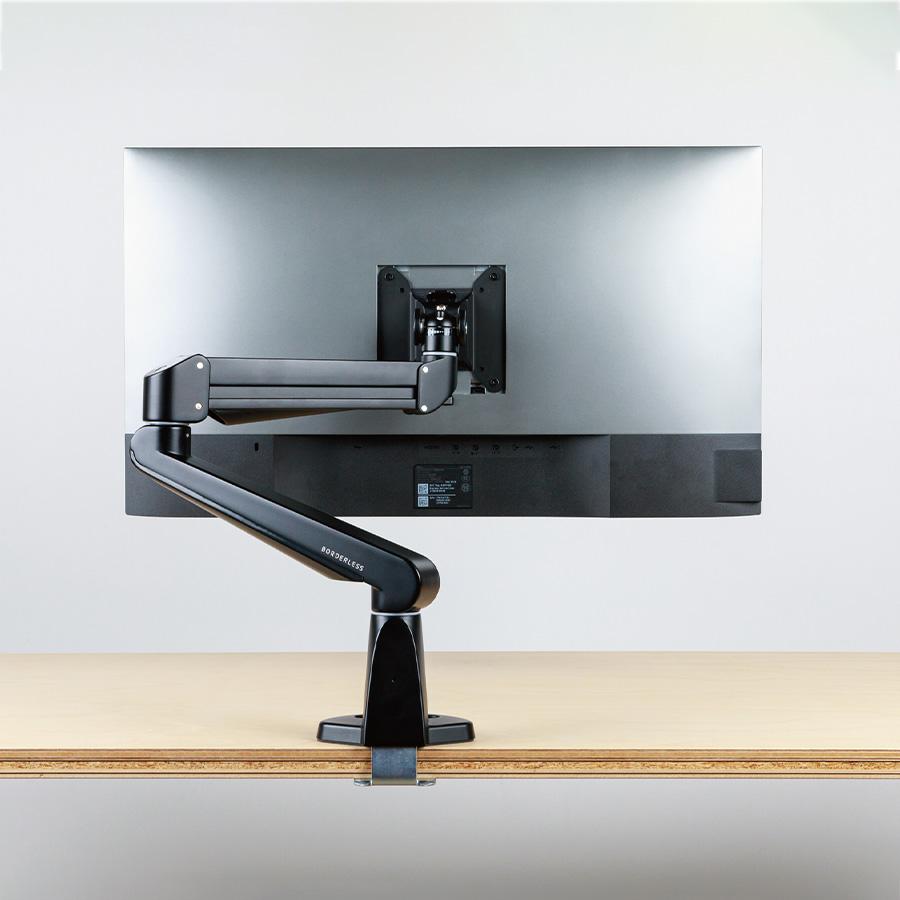 スウィング モニターアーム swing monitor arm [BORDERLESS]カラー：ブラック 耐荷重3Kg~9kg VESA対応 ...