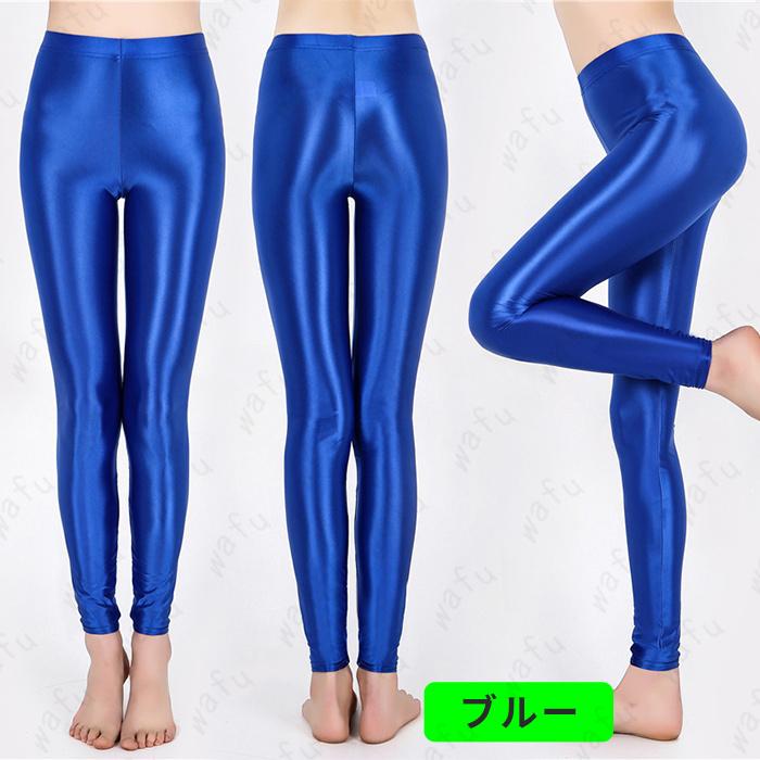 レギンス レディース (rg27#) 日本国内当日発送 ハイウエスト 光沢 9分丈 スポーツ ボトムス ストレッチ ダンス タイツ ヨガウエア ...