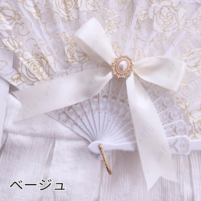 z104#扇子 日本国内当日発送 3color 折りたたみ式 扇 おしゃれ 小物 ロリータ レース 中国風 ゴスロリ メイド コスプレ 道具 アクセサリー 刺繍 ゴシック 西洋 :z104 ...