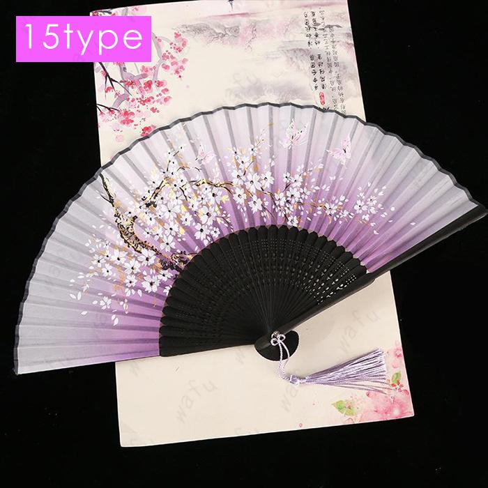 z156#扇子 レディース 当日発送 20type 花柄 竹製 折りたたみ せんす タッセル付き おしゃれ 猛暑対策 携帯用 女性用 夏用 涼しい 和装小物 花火大会 お祭り ...