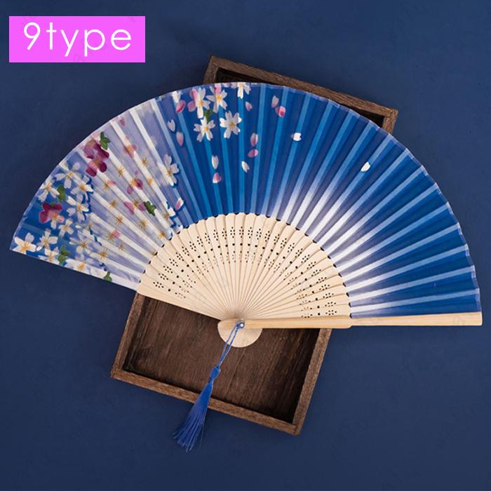 z156#扇子 レディース 当日発送 20type 花柄 竹製 折りたたみ せんす タッセル付き おしゃれ 猛暑対策 携帯用 女性用 夏用 涼しい 和装小物 花火大会 お祭り ...