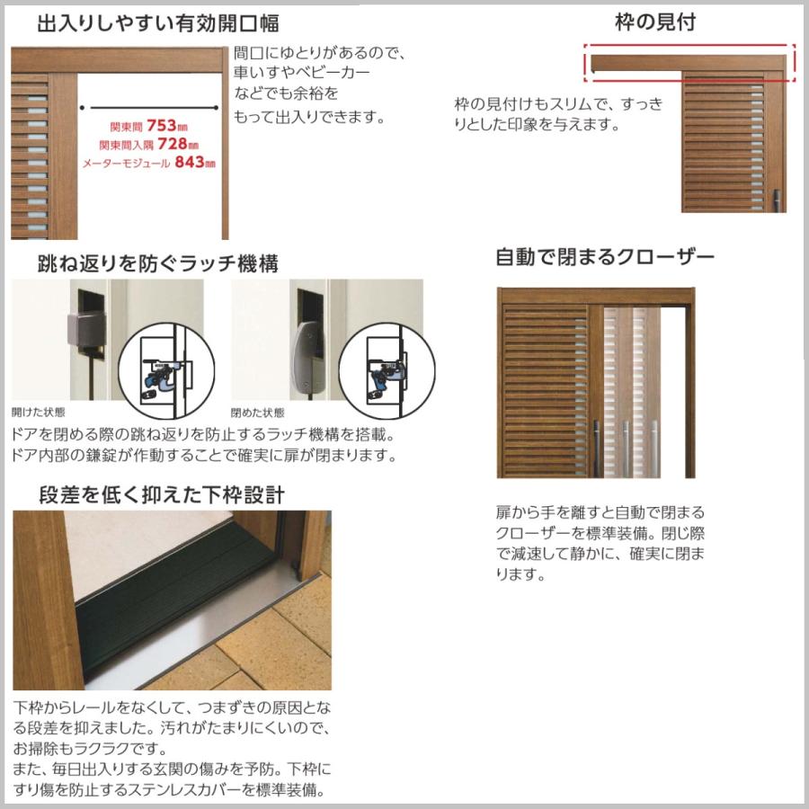 YKKap玄関引戸コンコードS30 防火仕様外引き込みタイプ N06型 手動錠タイプ 関東間・メーターモジュール : bykcos-n06 : 東京N・L建材 - 通販 - Yahoo!ショッピング