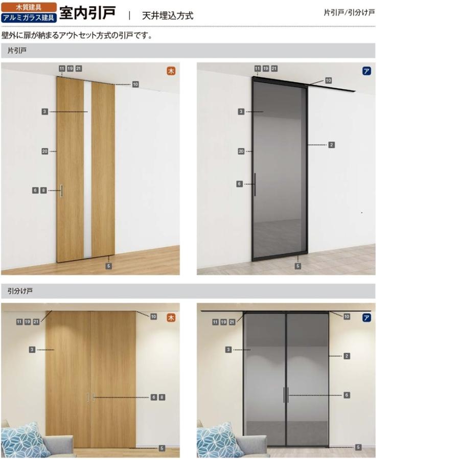 LIXIL LIXILラフィス 片引戸2枚建（連動） 上吊方式ライン枠（アルミガラス建具）RZA H24 : 東京N・L建材 - 通販 - Yahoo!ショッピング