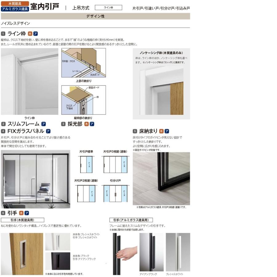LIXIL LIXILラフィス 片引戸標準タイプ+FIXガラスパネル 上吊方式ライン枠（アルミガラス建具）RZA H24 : 東京N・L建材 - 通販 - Yahoo!ショッピング