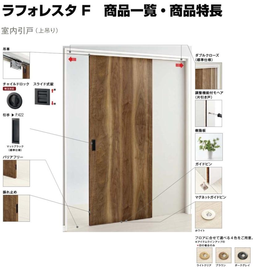 YKK AP 室内建具 引違い戸（2枚建）YKK apラフォレスタFデザインA57 ラウンドレール仕様 H20（2.035mm）枠見込み90/110mm w1.643mm : 東京N・L建材 ...