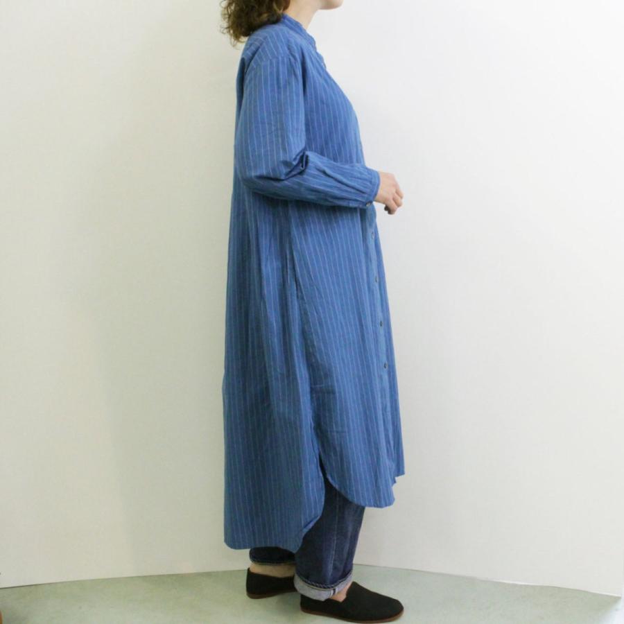 ワンピース YARRA (ヤラ） YR-201-015 綿麻ストライプシャツワンピース 前開きワンピース : Escargot Circus Yahoo!ショップ - 通販 - Yahoo ...