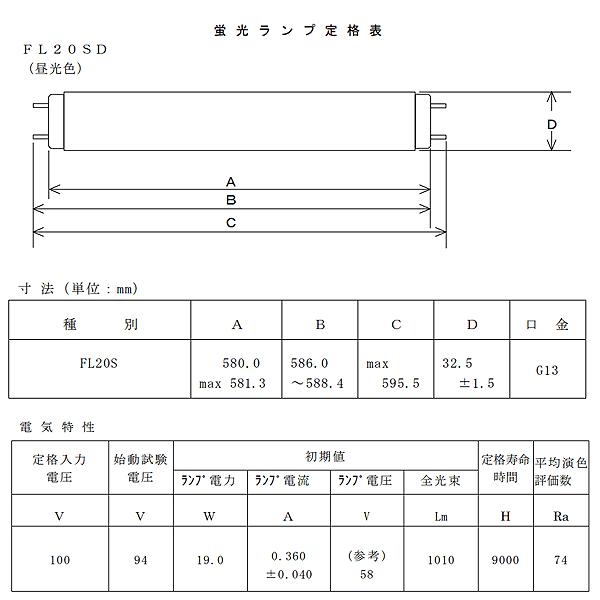 ホタルクス 「送料無料」[10本セット]HotaluX FL20SD 昼光色 ライフライン 20形 20ワット 昼光色蛍光ランプD 6500K 口金G13 管径32.5 全長580 : イー ...