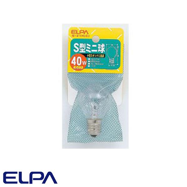 ★ELPA エルパ G-21H(C) S型ミニ球 40W E17 全長58mm バルブ径35mm 110V クリア 電球色 寿命1000時間 G21HC「区分A」 : g21hc- : イー ...