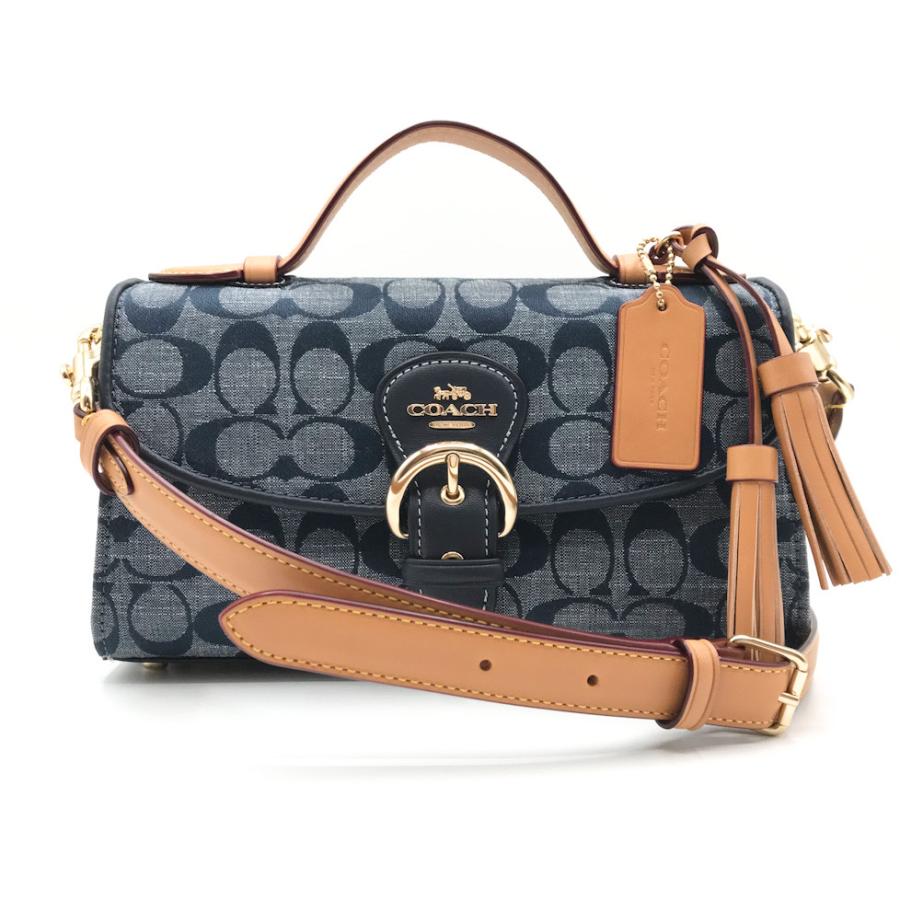 COACH（コーチ） ショルダーバッグ ハンドバッグ クリオ トップ ハンドル シグネチャー シャンブレー C8513 IMDEI : ES ...