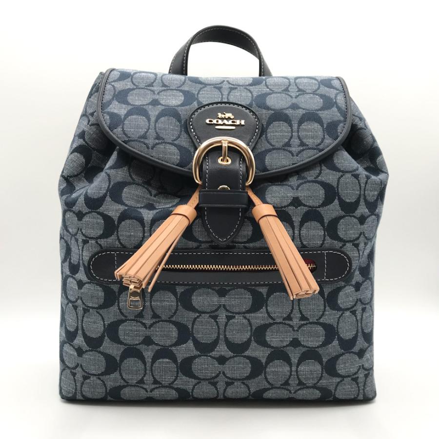 COACH（コーチ） リュック デイバック クリオ バックパック シグネチャー シャンブレー デニム マルチ C8162 IMDEI : ES ...