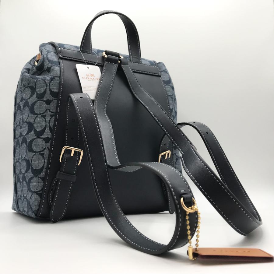 COACH（コーチ） リュック デイバック クリオ バックパック シグネチャー シャンブレー デニム マルチ C8162 IMDEI : ES ...