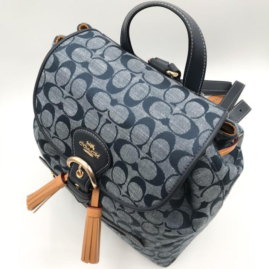 COACH（コーチ） リュック デイバック クリオ バックパック シグネチャー シャンブレー デニム マルチ C8162 IMDEI : ES ...