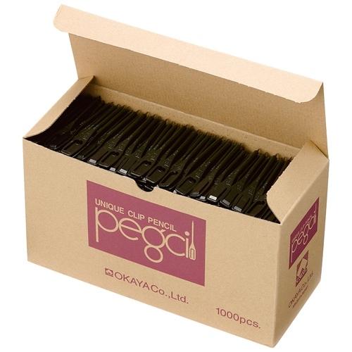 OKAYA ペグシル2 PEGCIL2-BK 黒軸 1000本 : 文具の吉田屋Yahoo!店 - 通販 - Yahoo!ショッピング