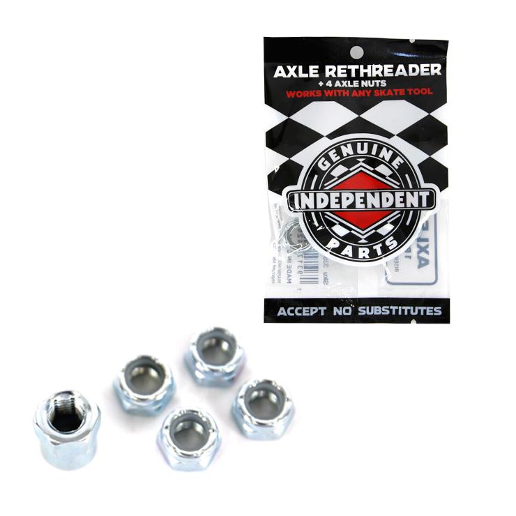 INDEPENDENT AXLE RETHEADER インディペンデント トラック用 アクスルナット 4個とネジきりSET ...