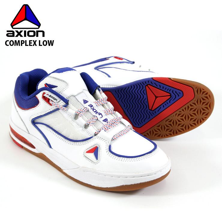 アクション スニーカー AXION FOOTWEAR COMPLEX LOW WHT/BLU/RED スケートシューズ スケシュー 靴 ...