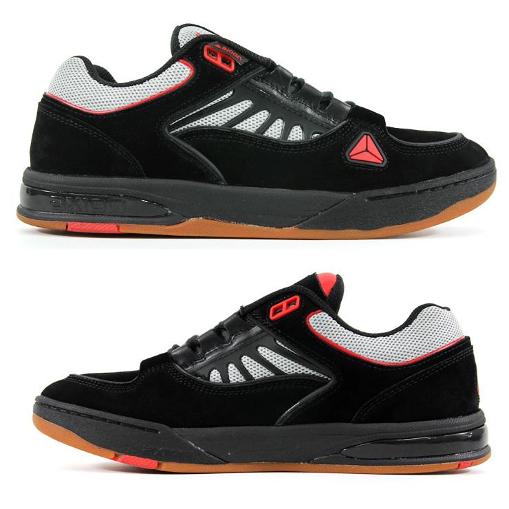 アクション スニーカー AXION FOOTWEAR COMPLEX LOW BK/GRY/RED スケートシューズ スケシュー 靴 ...