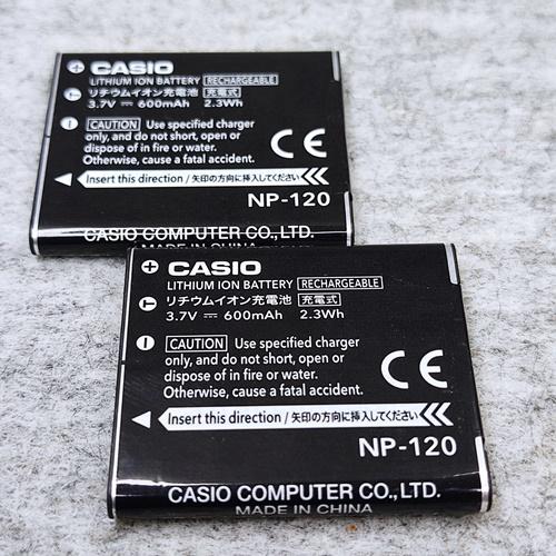 【使用僅少/メーカーアウトレット品/2個】CASIO NP-120 EXILIM デジタルカメラ用リチウム電池 2個セット : np-120 ...