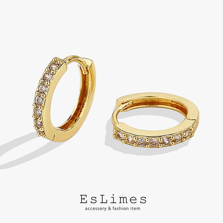 フープピアス レディース ダイヤモンドcz 18金仕上げ 18kgp リング 中折れ式 20代 30代 40代 2色 シルバー ゴールド おしゃれ 女性 ホワイトデーお返し : EsLimes ...