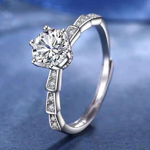 指輪 レディース 一粒ダイヤ 18金RGP 1カラット 大粒 1.0ct 贅沢 CZダイヤモンド オシャレ 18KGP 人気 女性 ホワイトデーお返し ギフト : EsLimes(エスライムス ...