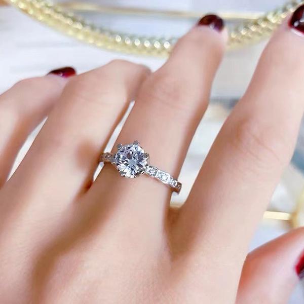 指輪 レディース 一粒ダイヤ 18金RGP 1カラット 大粒 1.0ct 贅沢 CZダイヤモンド オシャレ 18KGP 人気 女性 ホワイトデーお返し ギフト : EsLimes(エスライムス ...