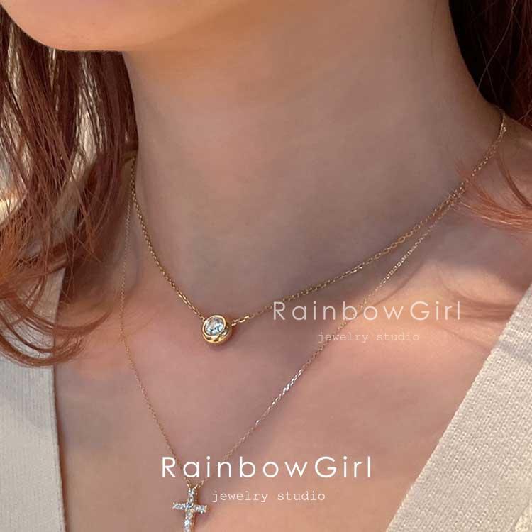 ネックレス レディース 一粒 CZダイヤ 0.45ct 定番 シンプル ネックレス レディース 一粒 CZダイヤ 0.45ct 定番 シンプル