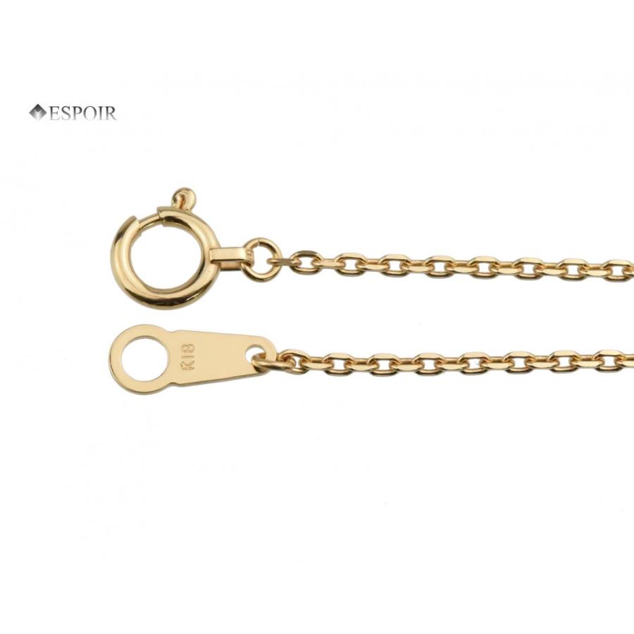 18金 角小豆 チェーンネックレス K18 1.1mm幅 50cm 約2.9g 0.38φ 刻印入り メンズ レディース チェーン : ESPOIR(エスプワール)Yahoo!ショップ ...