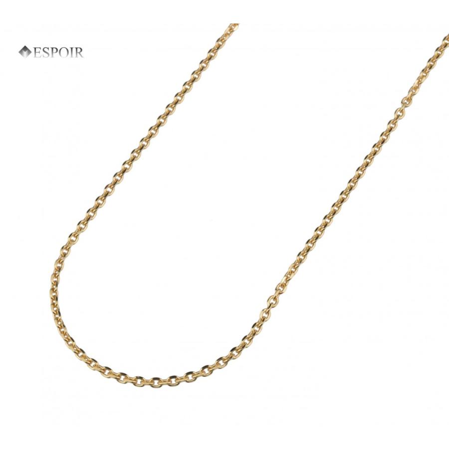 18金 角小豆 チェーンネックレス K18 2.2mm幅 50cm 約7.5g 0.60φ 刻印入り メンズ レディース チェーン : k18azuki06-50 : ESPOIR(エスプ ...