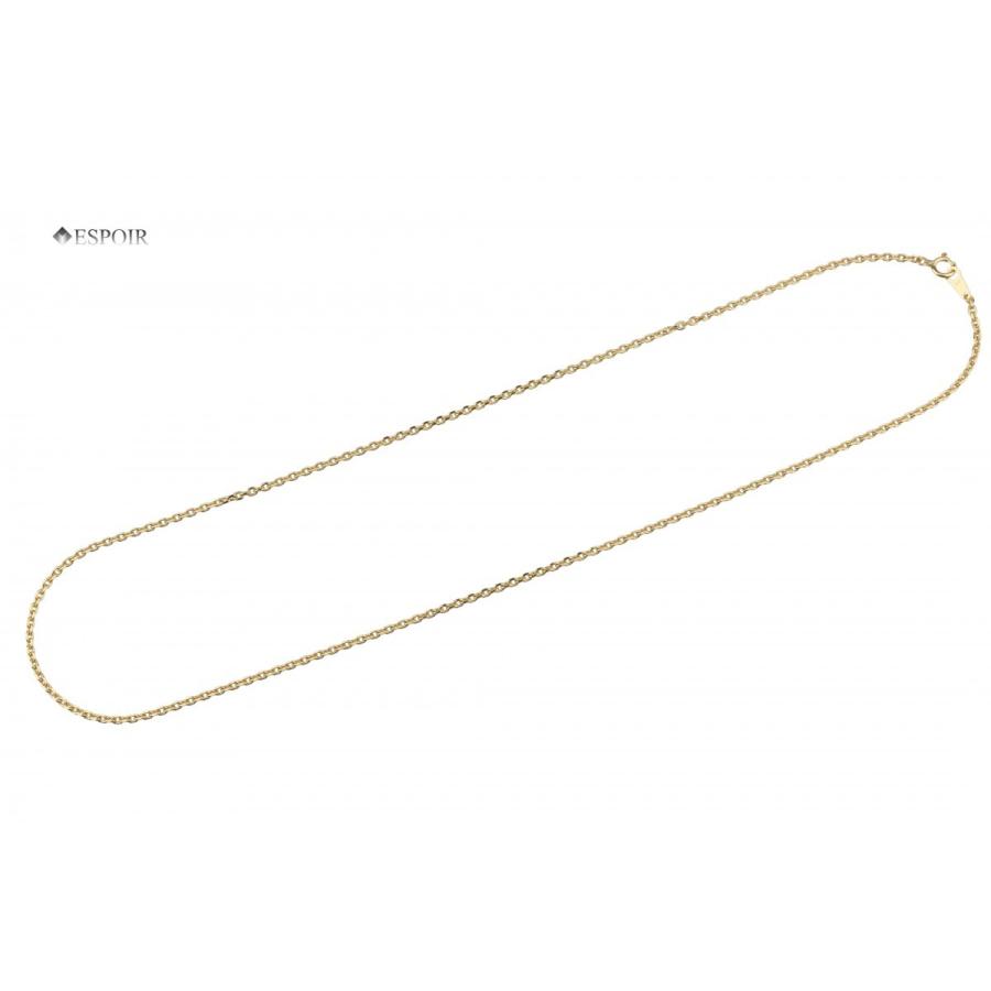 18金 角小豆 チェーンネックレス K18 2.2mm幅 50cm 約7.5g 0.60φ 刻印入り メンズ レディース チェーン : k18azuki06-50 : ESPOIR(エスプ ...