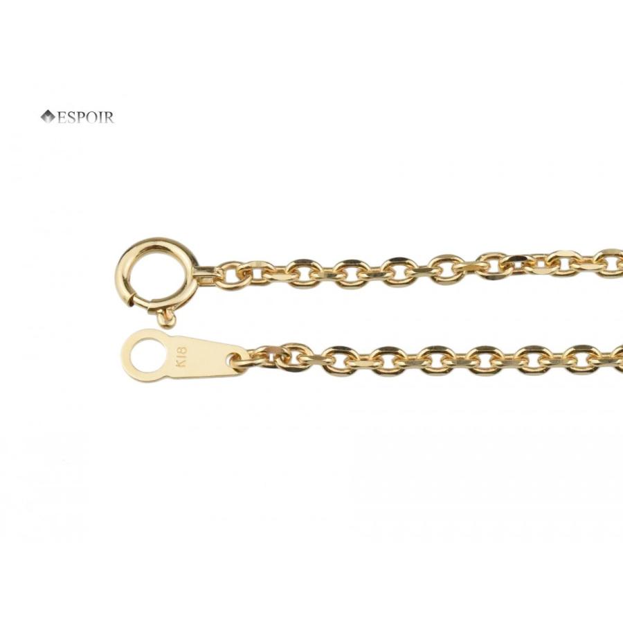 18金 角小豆 チェーンネックレス K18 2.2mm幅 60cm 約7.7g 0.60φ 刻印入り メンズ レディース チェーン :K18azuki06-60:ESPOIR(エスプワール ...