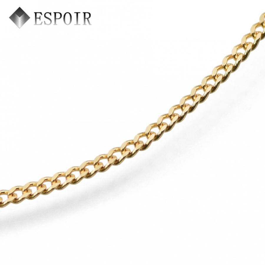 18金 喜平 チェーンネックレス K18 2面カット 0.29φ 0.96mm幅 50cm 約1.95g 造幣局検定マーク 刻印入り メンズ レディース キヘイ チェーン : ESPOIR ...