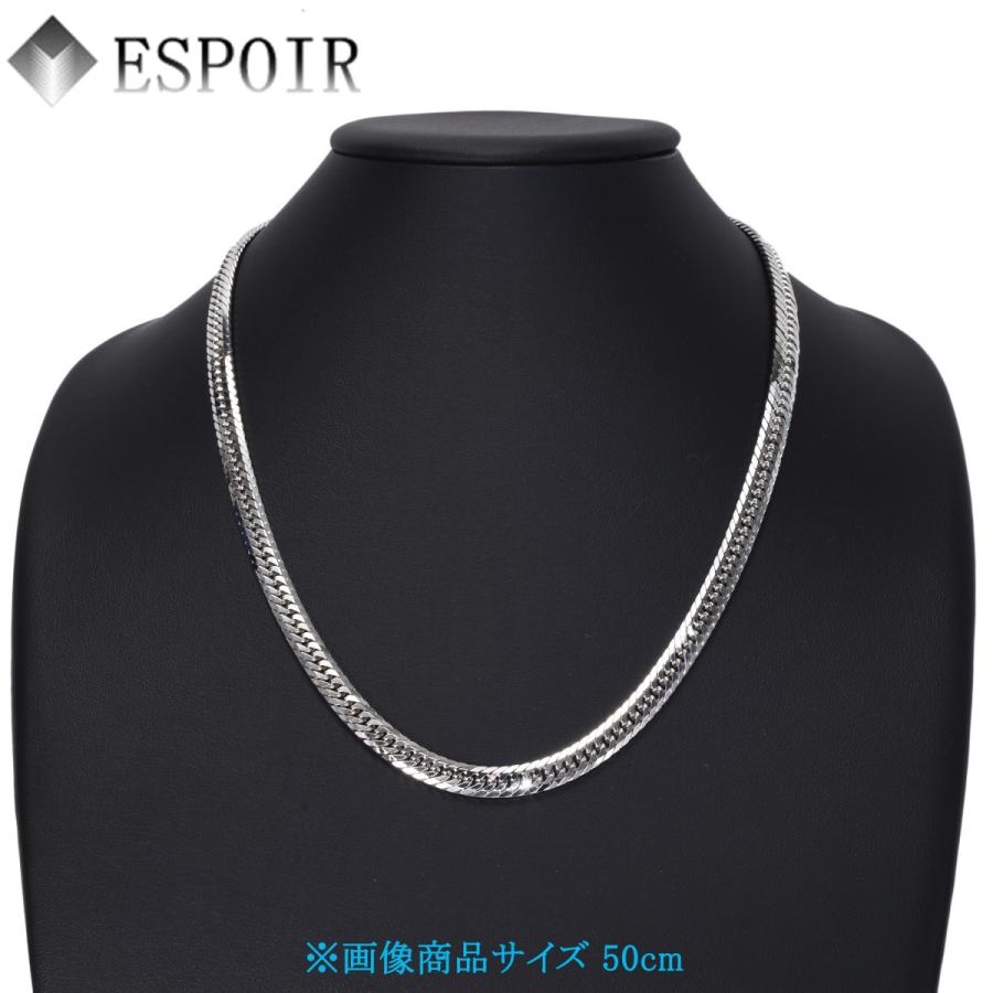 新品 18金 ホワイトゴールド 喜平 ネックレス K18WG 8面カットトリプル 50g 50cm 60cm 造幣局検定マーク 刻印入り メンズ レディース キヘイ チェーン : ESPOIR ...