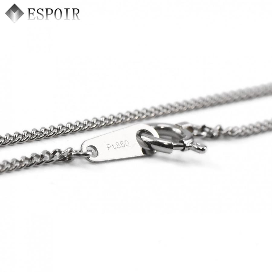 プラチナ850 喜平 チェーンネックレス PT850 2面カット 0.35φ 幅約1.20mm 50cm 約3.50g メンズ レディース キヘイ チェーン : ESPOIR(エスプワール ...