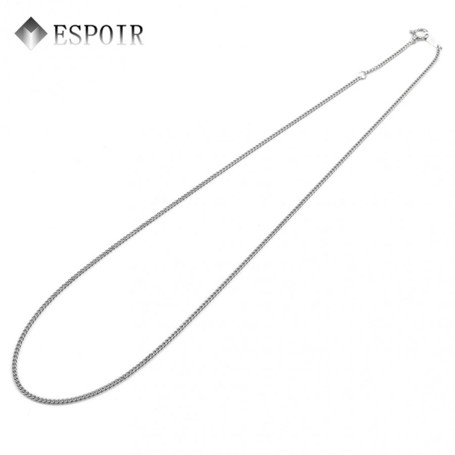 プラチナ850 喜平 チェーンネックレス PT850 2面カット 0.45φ 1.5mm幅 40cm 約4.50g 造幣局検定マーク 刻印入り メンズ レディース キヘイ チェーン ...