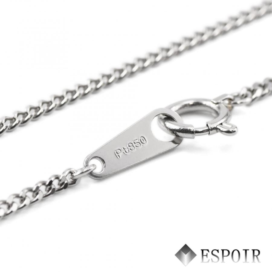 プラチナ850 喜平 チェーンネックレス PT850 2面カット 0.45φ 1.5mm幅 50cm 約5.70g 造幣局検定マーク 刻印入り メンズ レディース キヘイ チェーン ...