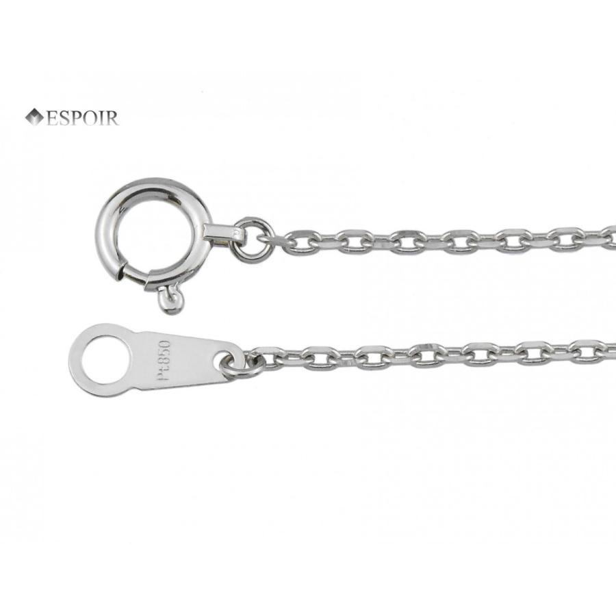 プラチナ850 角小豆 チェーンネックレス PT850 1.3mm幅 50cm 約3.7g 0.40φ 刻印入り メンズ レディース チェーン : pt850azk-04-50 ...