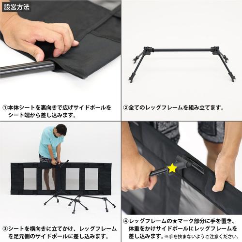 クイックキャンプ QUICKCAMP 2WAYコット 折りたたみ 軽量 QC-2WC190 BK ブラック QCCOT QCSLEEPING 2WAY コット フォールディング コンパクト ...